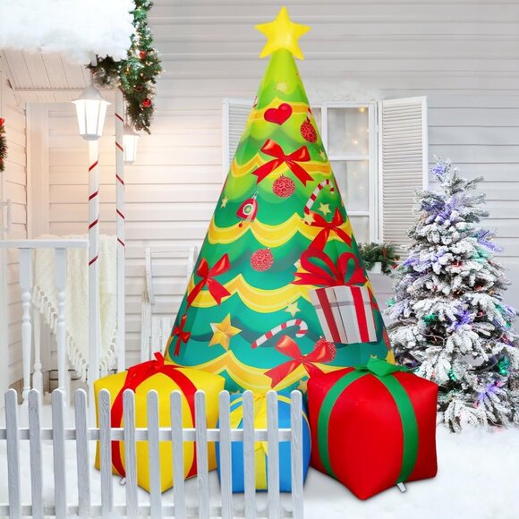 Holiday | New 7ft Christmas Inflatable Tree With 3 Present Boxes And ...